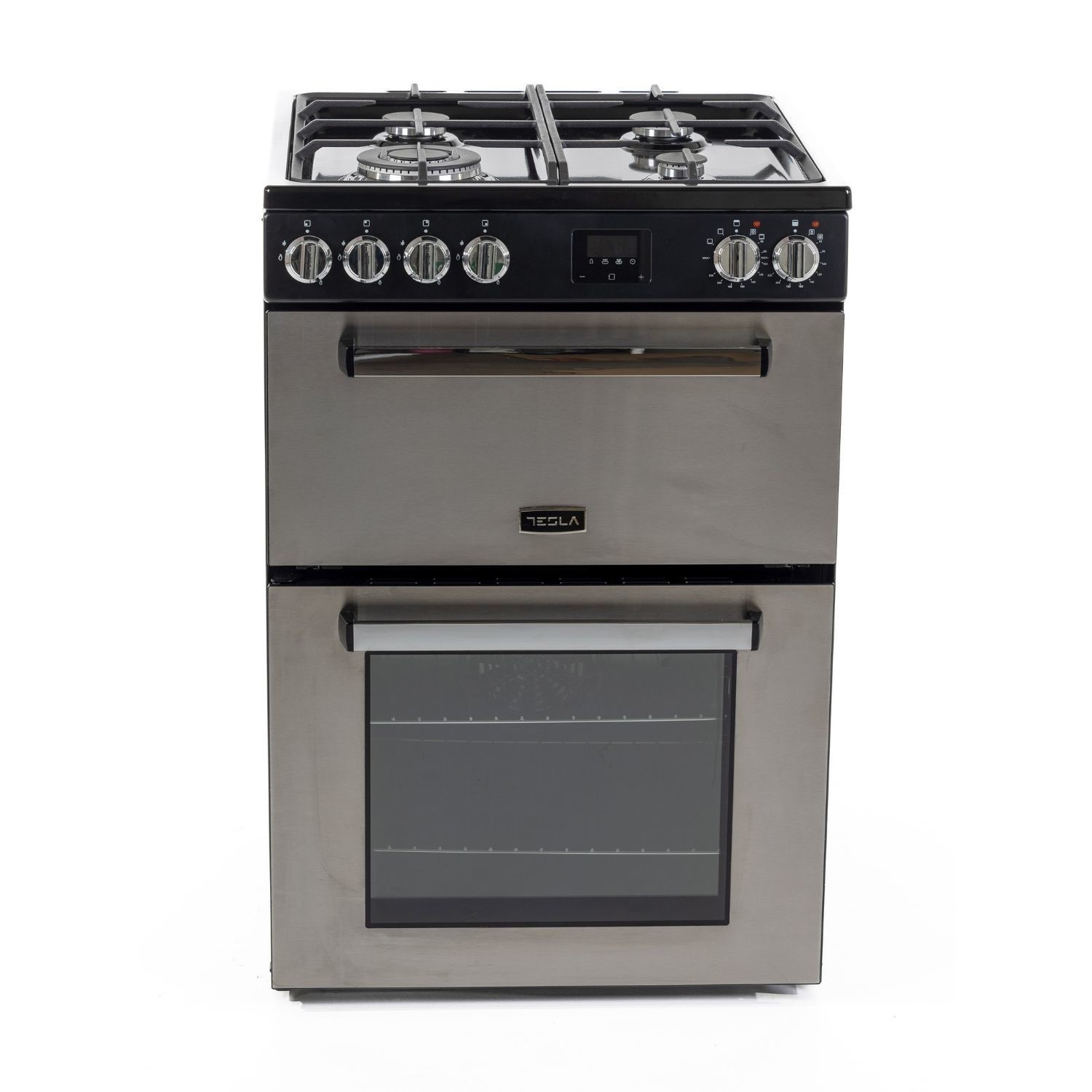 Tesla Series 3 60cm Dual Fuel Cooker - Stainless Steel - Ashton TV
